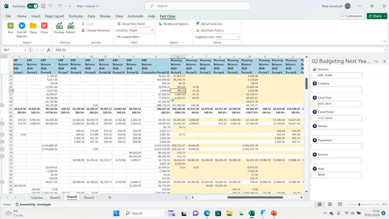 Fastclose - Reporting and CPM for Epicor, SAP Business One, Nextworld and Coda